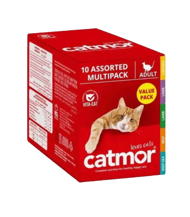 Catmor Adult Assorted Wet Cat Food Multipack 10 X 70g - Happy Paws